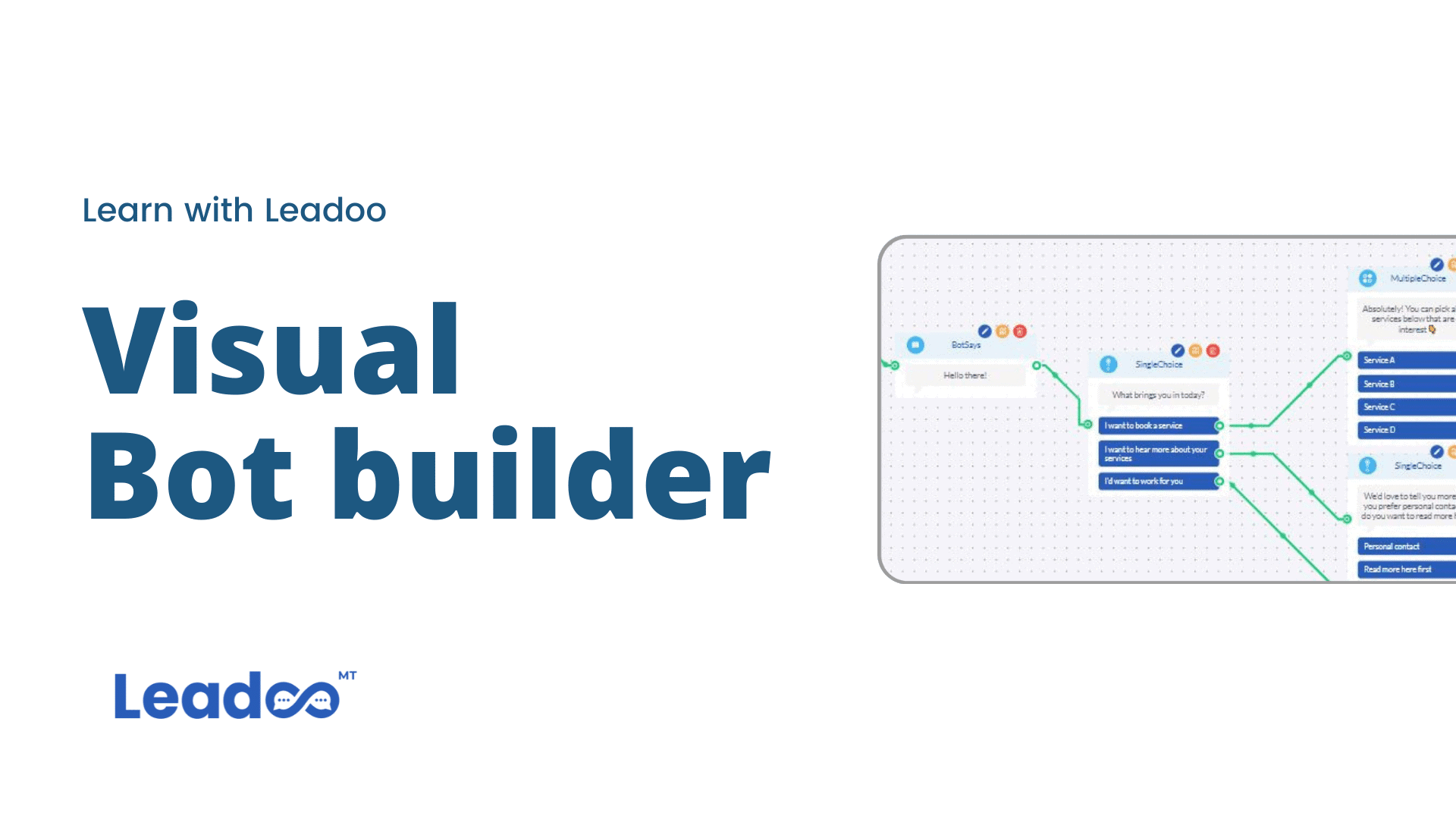 Learn With Leadoo No Code Visual Bot Builder Leadoo