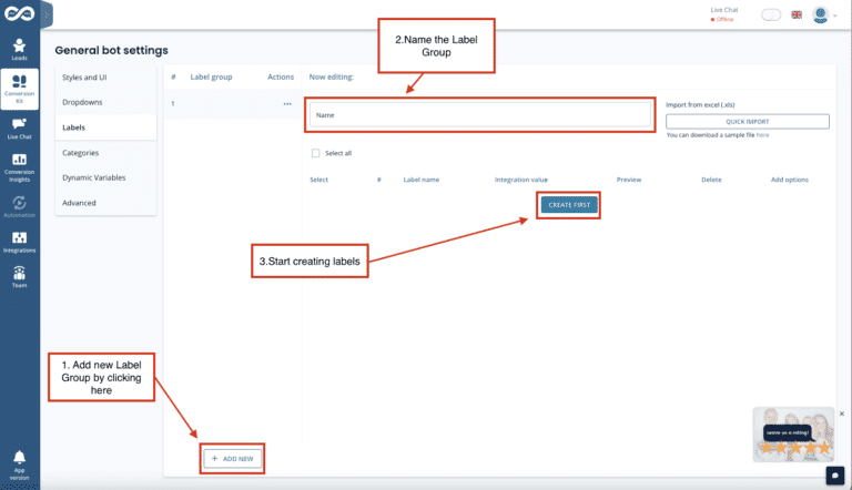 Leadoo labels - How and why to use them | Leadoo - Conversion Platform
