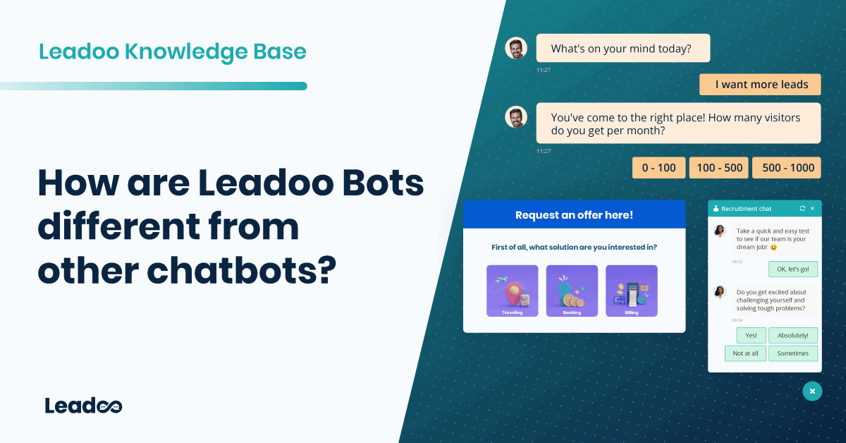 How are Leadoo Bots different compared to other chatbots?