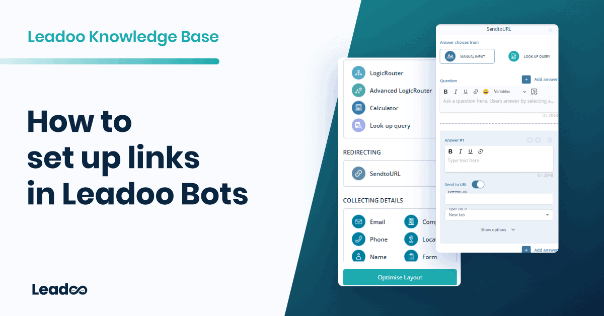 How to set up links in Leadoo Bots | Leadoo - Conversion Platform