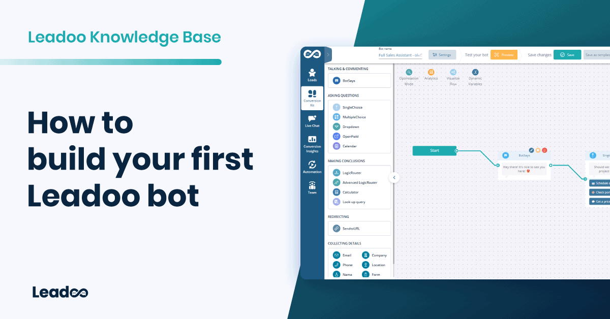 How to build your first bot | Leadoo