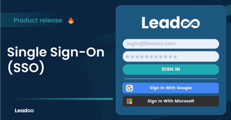 New Product Feature: Single Sign On (SSO) Login | Leadoo - Conversion ...